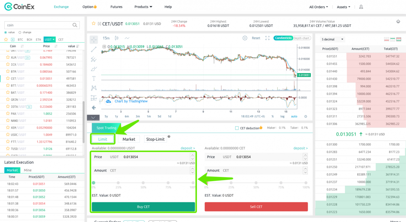 How to Trade Crypto in CoinEx - خوبو